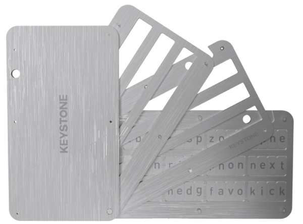 Securing crypto passwords in physical steel with the Keystone Tablet ...